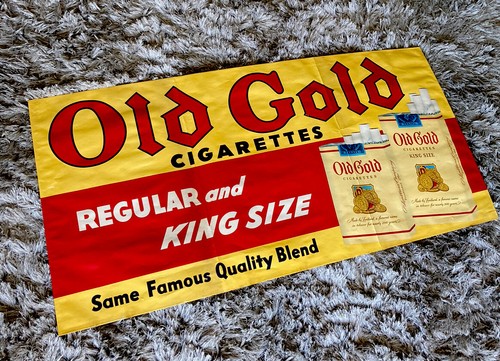 Vintage OLD GOLD CIGARETTES Sign Poster 1940’s Large! | eBay