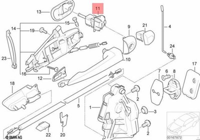Genuine BMW E46 Cabrio Compact Coupe Left Cylinder Lock Door OEM ...