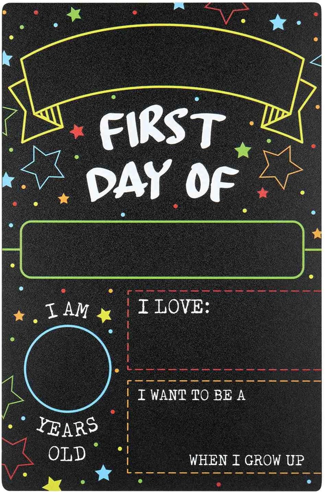 First Day Last Day of School Chalkboard Double Sided Sign - 12" X 7.9 ...