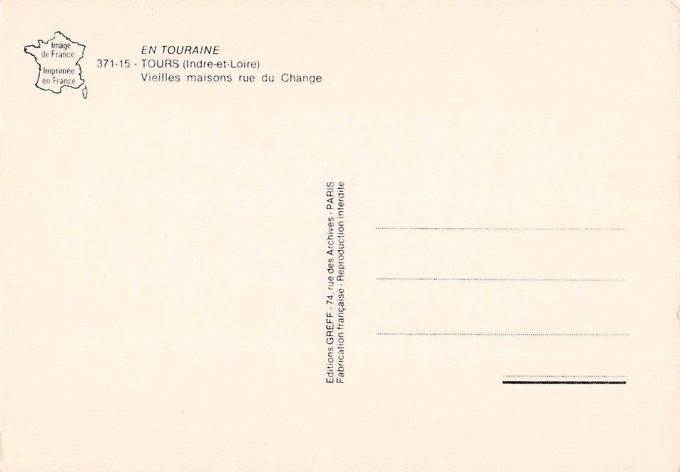 37 TOURS VIEILLES MAISONS RUE DU CHANGE | eBay