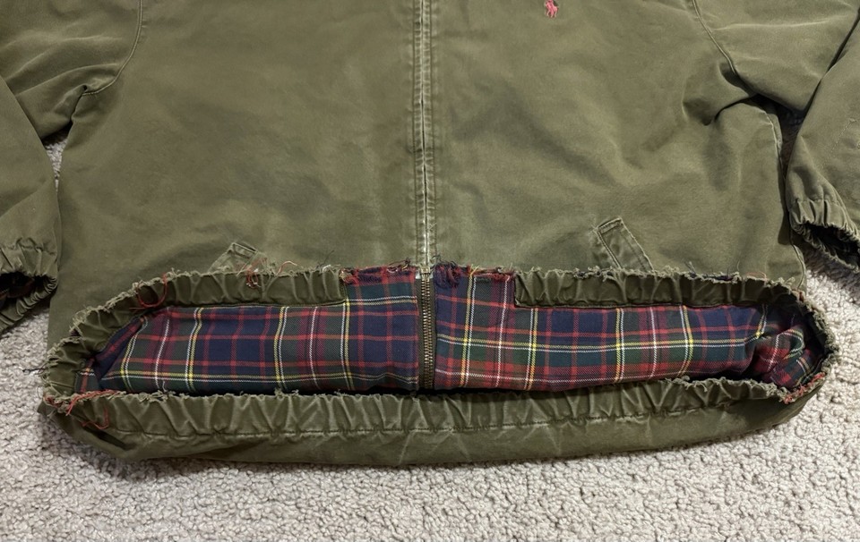 Vintage Polo Ralph Lauren Harrington Jacket Trashed Condition Size ...