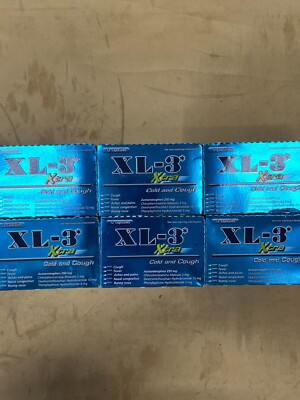 6 New XL-3 Xtra Cold and Cough Relief - 12 250mg Capsules Each Box | eBay