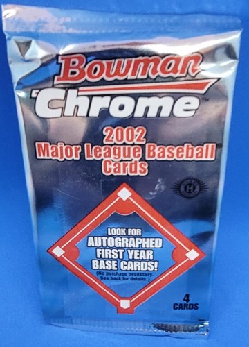 2002 Bowman Chrome Hobby Baseball Sealed Unopened Pack 4 Cards ...