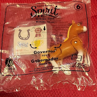 SPIRIT Riding Free GOVERNOR brown horse McDonalds happy meal toy action ...