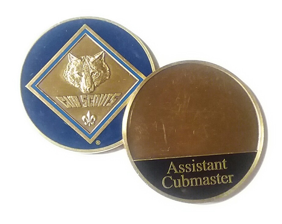 Cub Scout Assistant Cubmaster Engravable Enamel BSA Challenge Coin | eBay