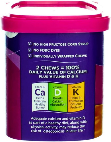Viactiv Calcium Plus Vitamin D & K Soft Chews Milk Chocolate Supplement ...