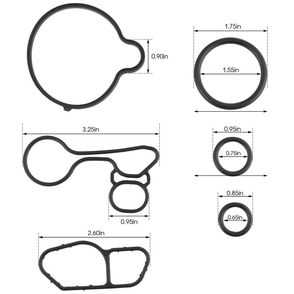 55565385 Engine Oil Cooler & Line Rubber Kit Fits 15-20 Buick Encore ...