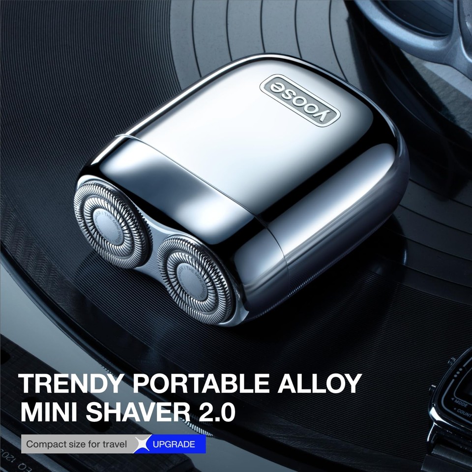 Alloy Mini Shaver, Portable Electric Razor for Men, Waterproof, Dry ...