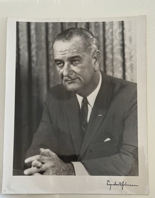 Lyndon B. Johnson Autographed B&W Photograph 36th US President | eBay