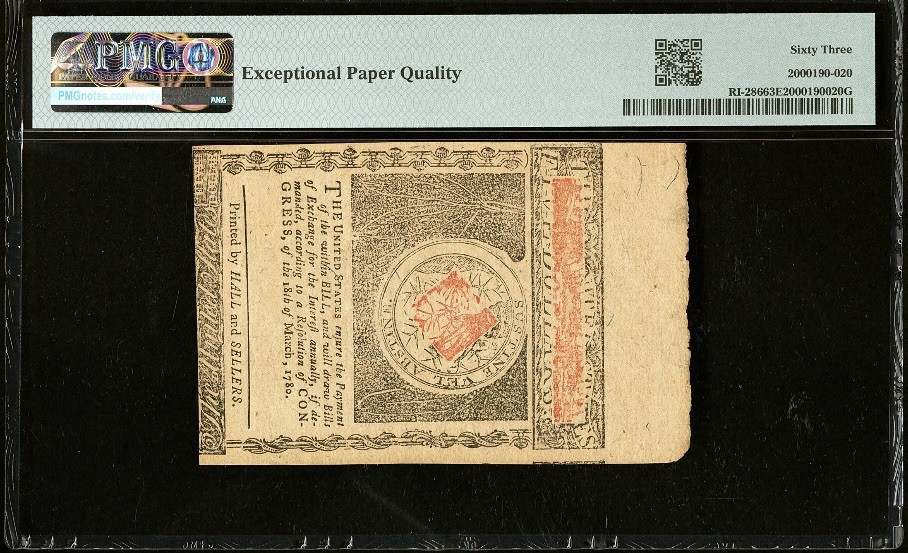 1780 RHODE ISLAND American Revolution Colonial Currency Bank Note RI ...