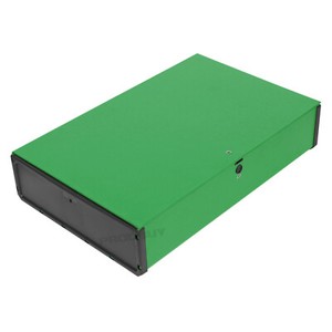 Green A4 Foolscap Cardboard Box File Paper Document Folder Office ...