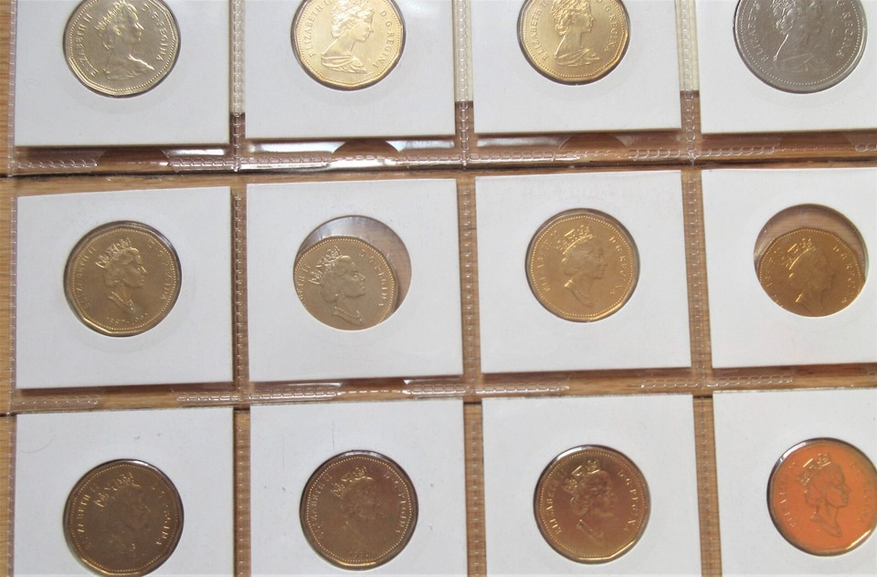Complete Set of Canada Nickel Dollars & Loonie Coins (1968-2024) 65 ...