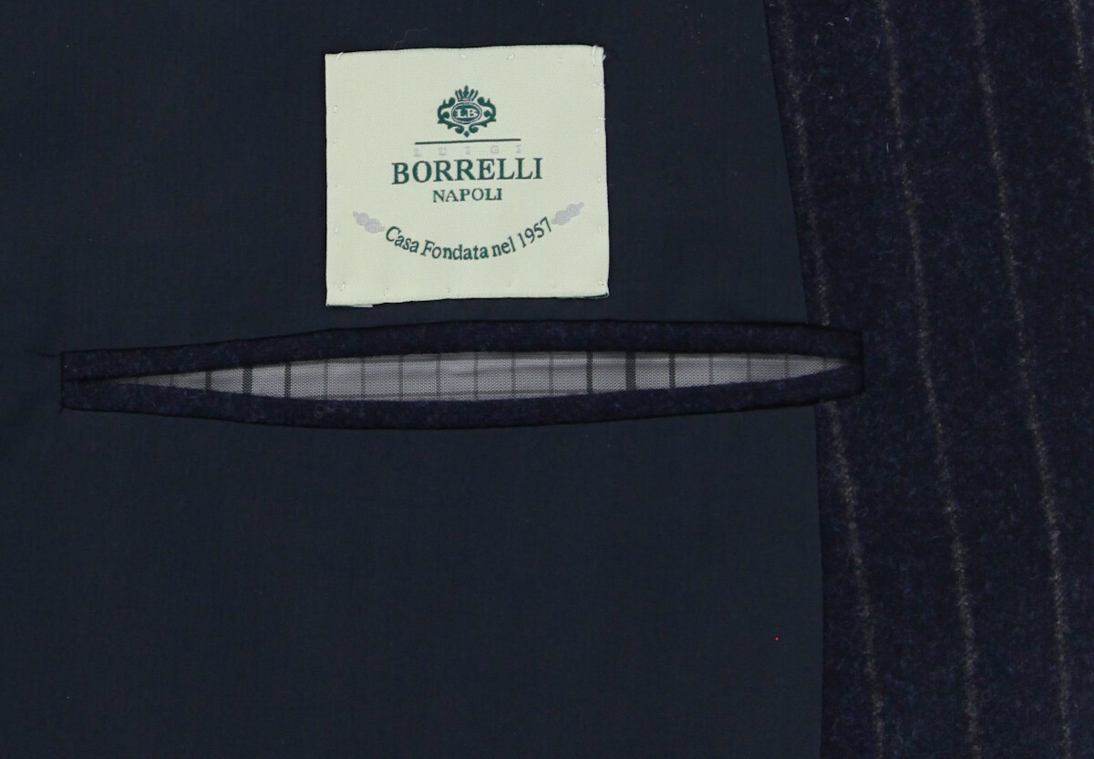 Borrelli Midnight Navy Blue Wool Striped Suit - (201803087) | eBay