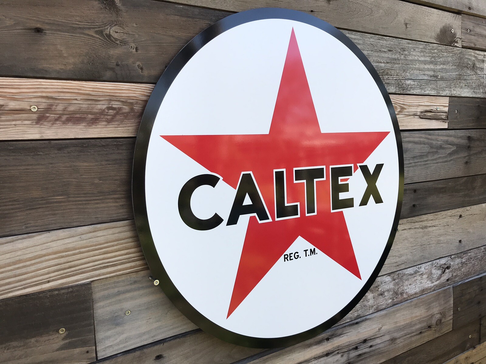 Antique Vintage Old Style Caltex Chevron Gas Oil Sign | eBay