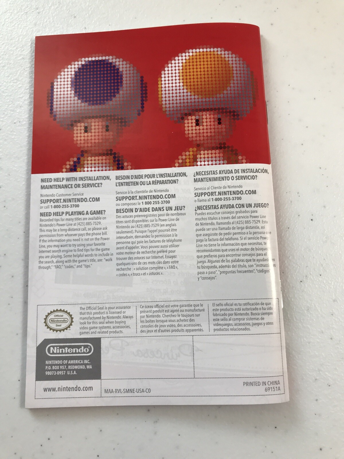New Super Mario Bros. Wii Instruction Book Booklet Manual for Nintendo ...