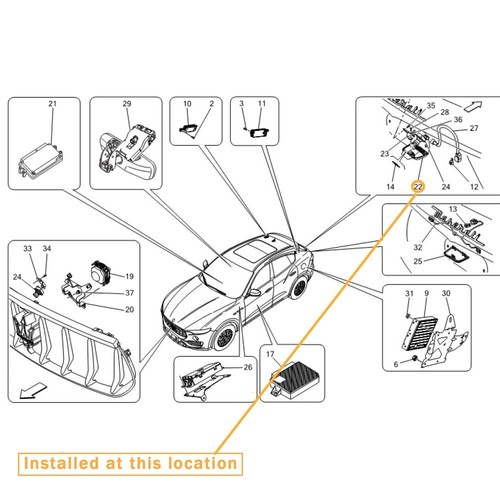For Maserati Levante 2017-2019 rear camera cover OEM：670148507 ...