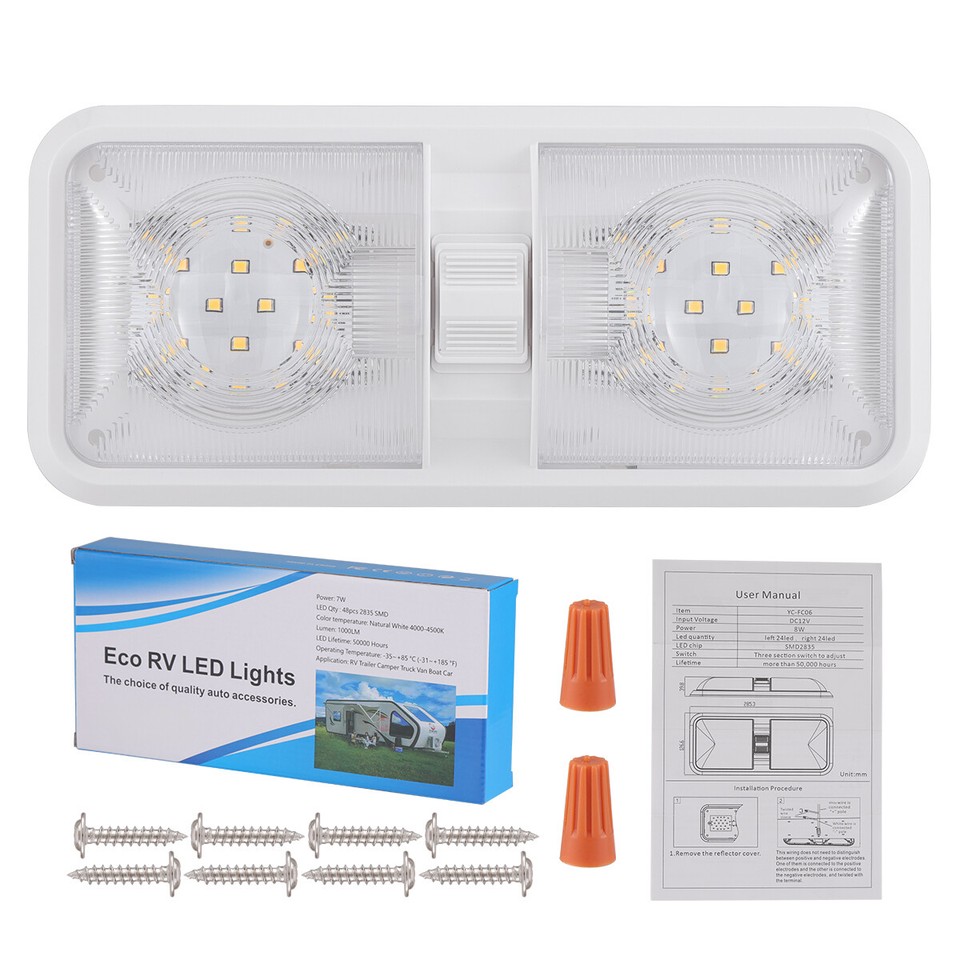1-10x 12V Led RV Ceiling Dome Light RV Interior Lighting for Trailer ...