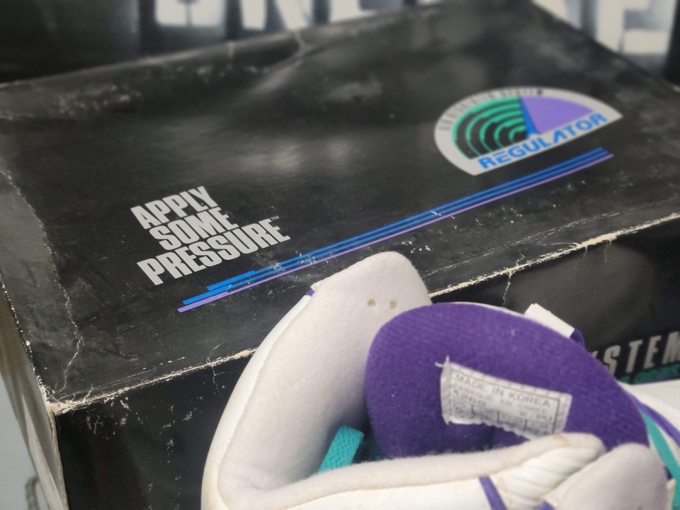 1991 LA Gear Regulator Pump HI White/Purple Vintage Sneaker Shoes 4286 ...