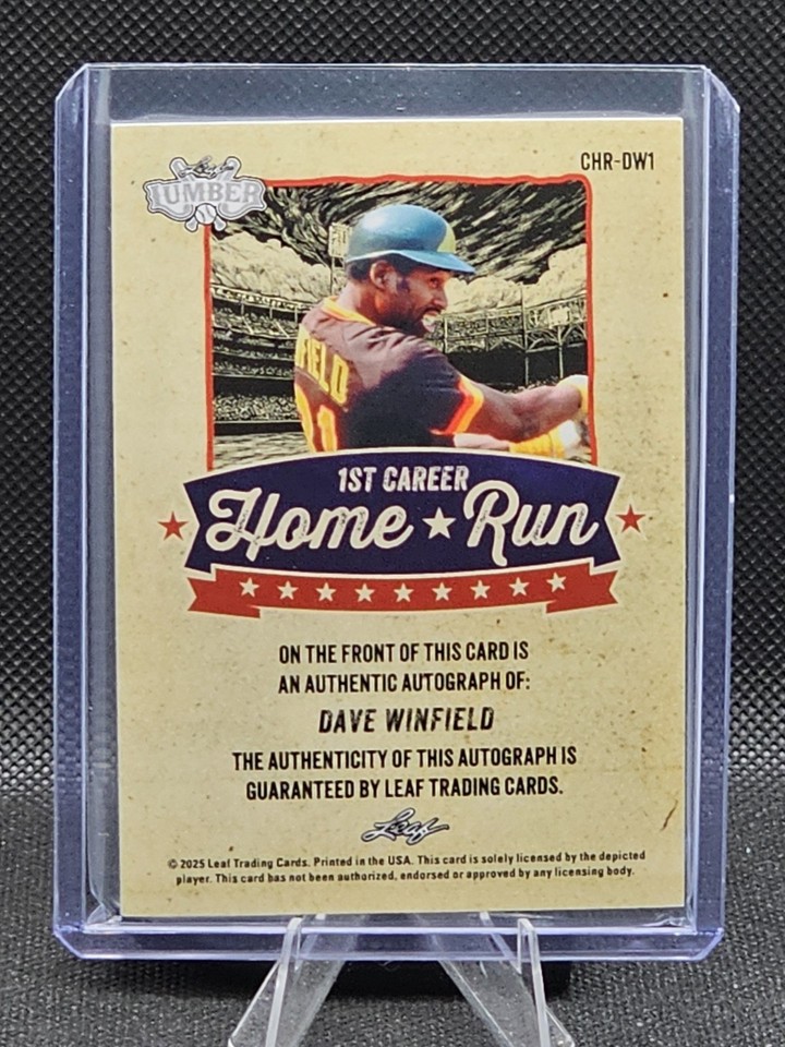 2025 Leaf Lumber Dave Winfield 1st Home Run Auto 5/7 | eBay