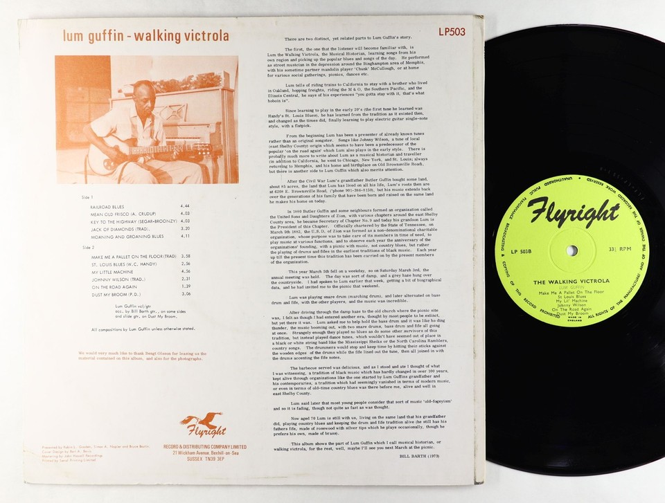 Lum Guffin - The Walking Victrola LP - Flyright UK VG++ | eBay