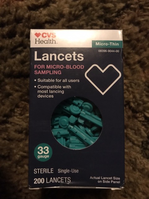 CVS Lancets for Micro-blood Sampling Micro-thin Sterile 200 Count 33 ...