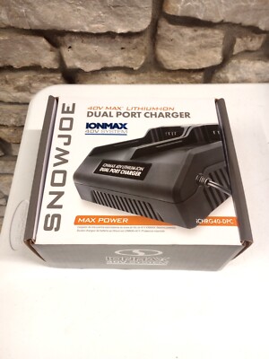 Snow Joe 40V Cordless Snow Blower Dual Battery Charger - Open Box ...
