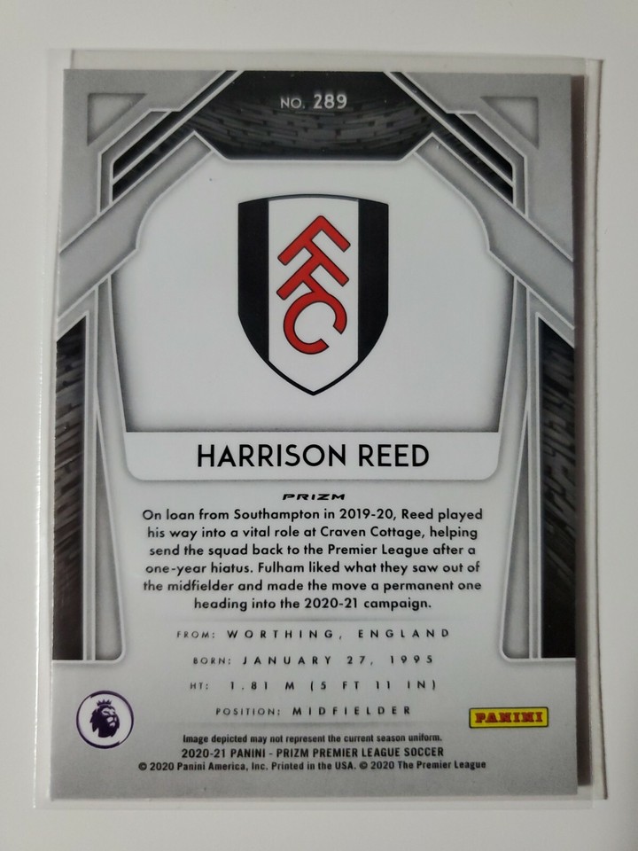 2020- 21 Prizm Premier League Harrison Reed RC PINK CRACKED ICE card ...