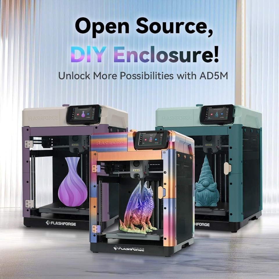 FLASHFORGE Adventurer 5M 3D Printer Enclosure Kit Safer & Quieter Cover ...