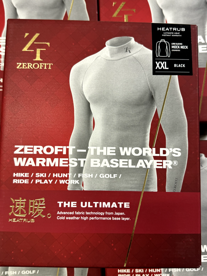 Zerofit Base Layer Unisex Heatrub ULTIMATE Long Sleeve Golf Hunting Fishing XXL | eBay