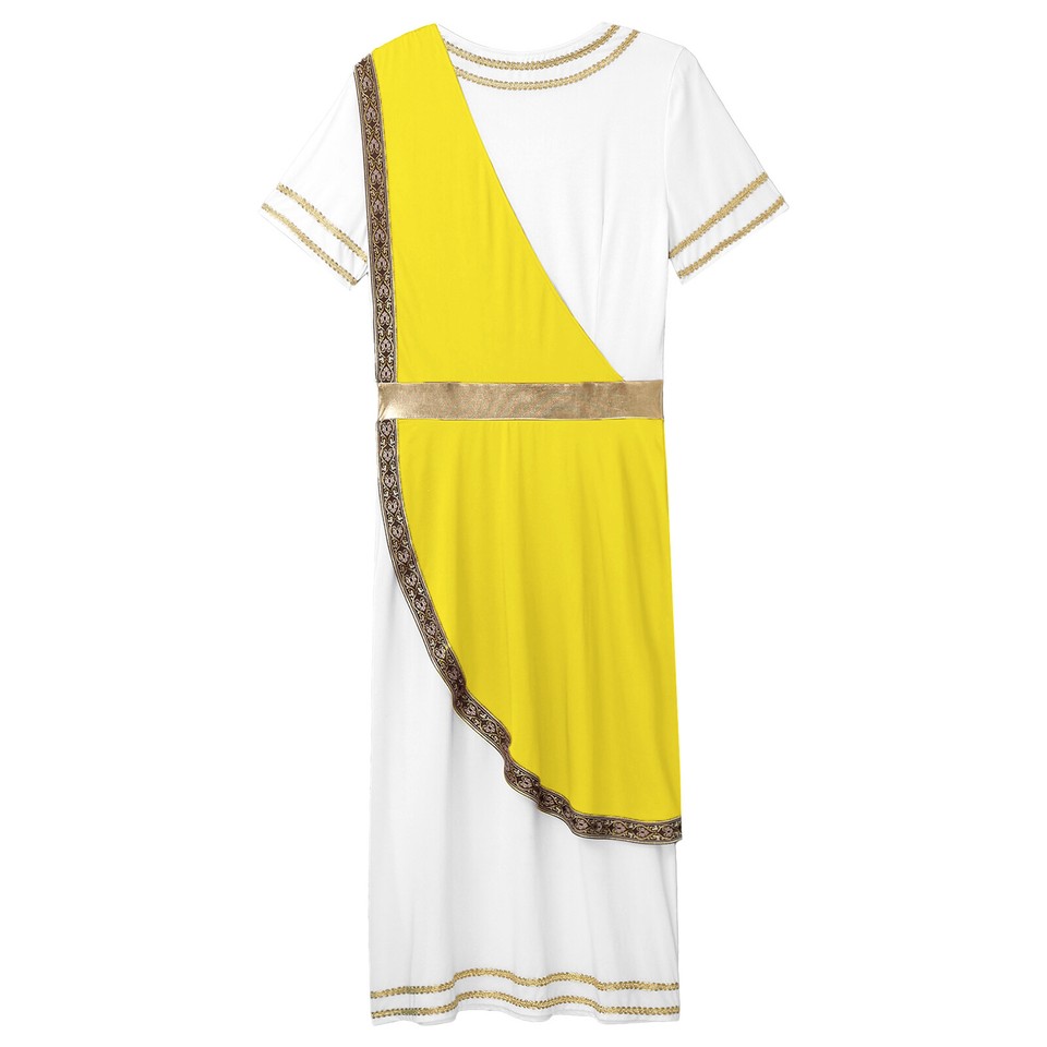 Mens Ancient Greek Toga Short Sleeve Roman Robe Caesar Party Masquerade ...