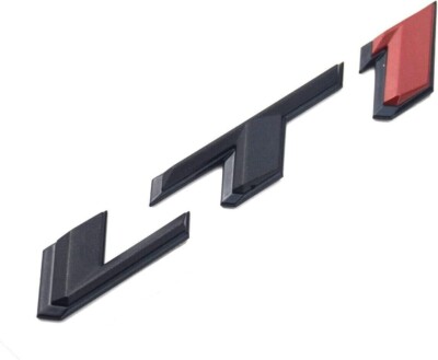 LT1 Emblem 3D Side Fender Door Car Badges Sticker Black/Red - 1Pcs | eBay