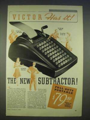 1940 Victor Adding Machines Ad - The Subtractor | eBay