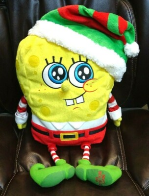 HUGE 19" Used Spongebob Squarepants Stuffed Christmas Elf doll-Macy's ...