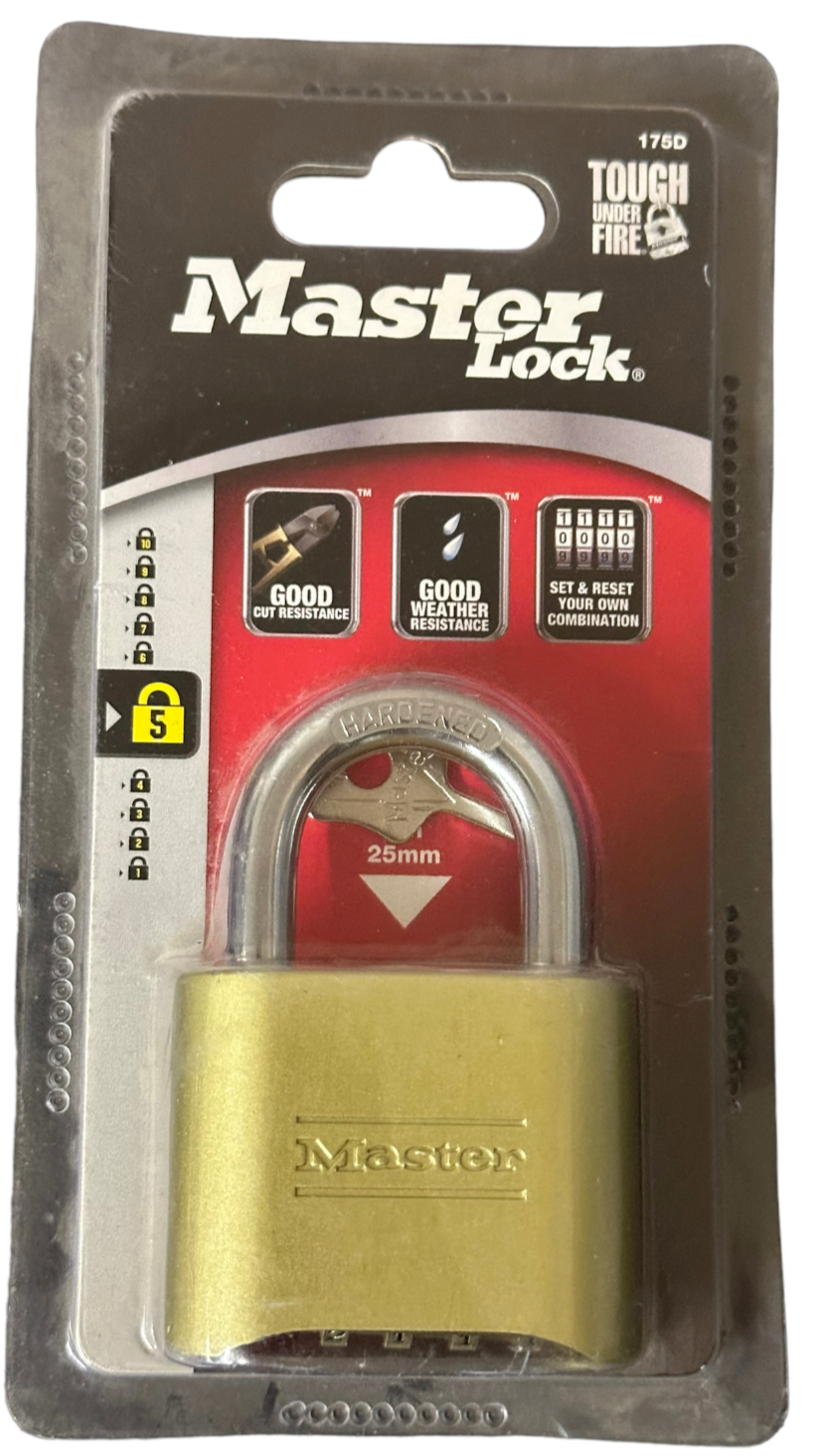 Master Lock 175D Combination Padlock 2" inch Wide. Resettable Combo ...