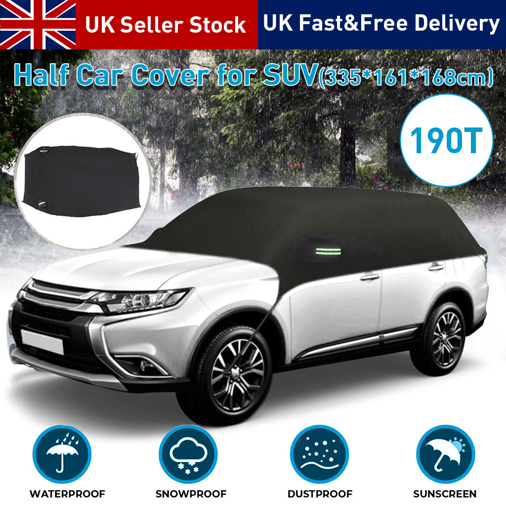 Half Car Cover Top Roof Sun UV/Rain Protection Waterproof Outdoor 335* ...