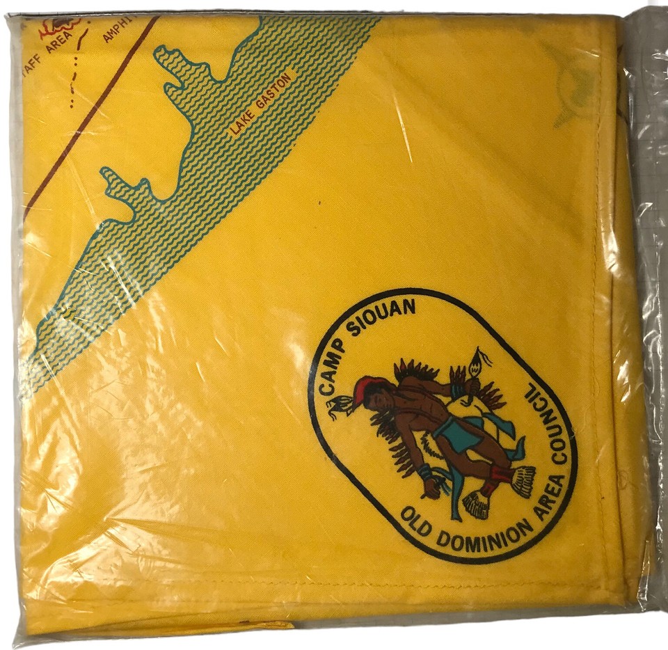 Camp Siouan Yellow Neckerchief Old Dominion Area Council VA Bdr (LB301 ...