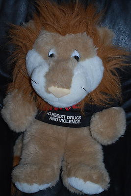Vintage D.A.R.E. DARE "Daren The Lion" 16" Stuffed Animal Plush | eBay