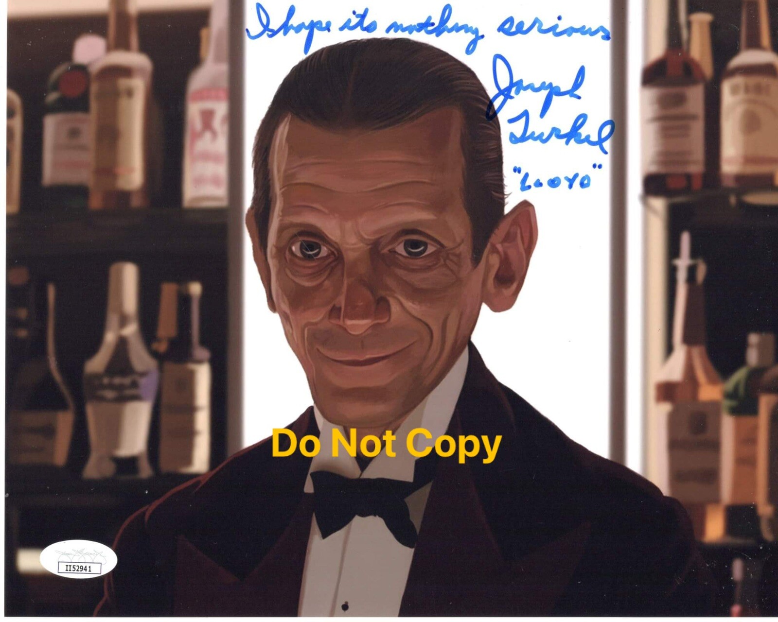 JOSEPH JOE TURKEL signed 8x10 Photo THE SHINING Lloyd the Bartender JSA ...