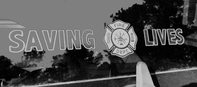 Firefighter, EMT, First Responder Rear Window Vinyl Decal - "Saving ...