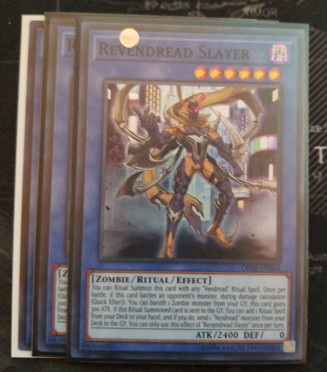 3x Revendread Slayer Yugioh OP06-EN004 Super Rare Unlimited Edition NM ...