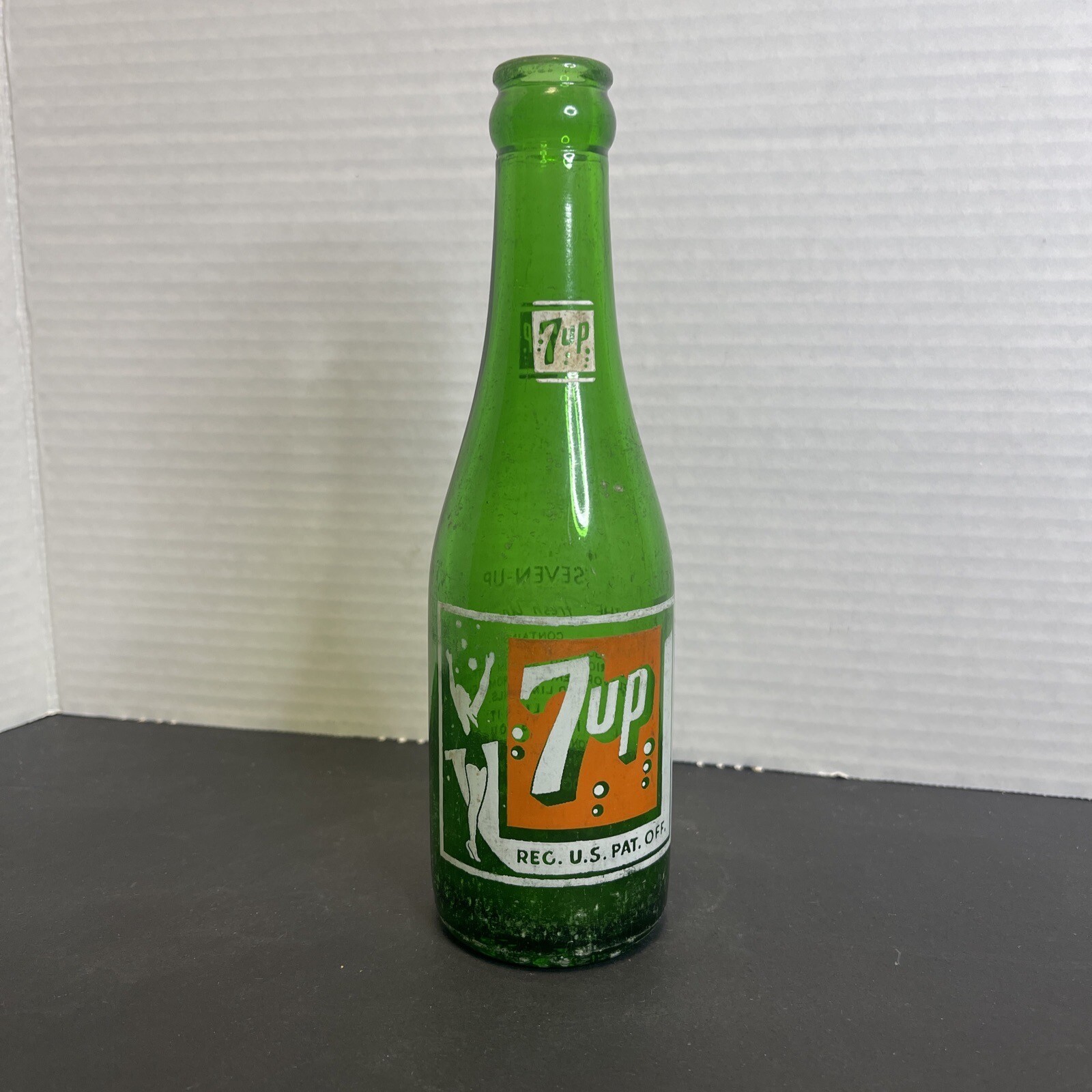 Vintage 7-Up Green Glass Beverages Soda Pop Bottle 7 fl. oz. | eBay