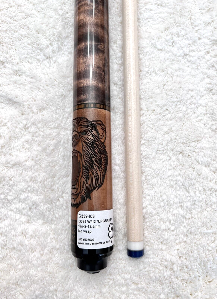 McDermott G339 "Grizzly Bear" Pool Cue w/ i-2 Shaft Upgrade, FREE CASE ...