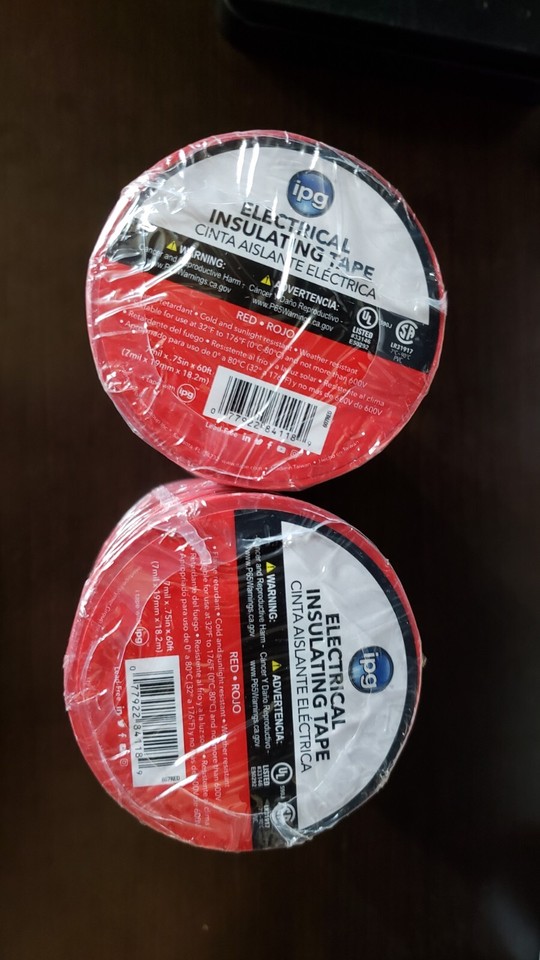 20 Pack Red Electrical Tape 7 mil x .75" x 60ft | eBay