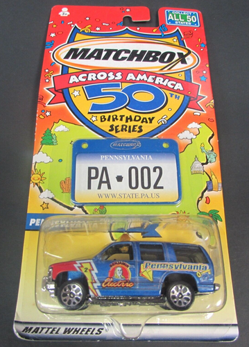 2001 MATCHBOX ACROSS AMERICA - 50TH BIRTHDAY SERIES - PENNSYLVANIA - IN ...