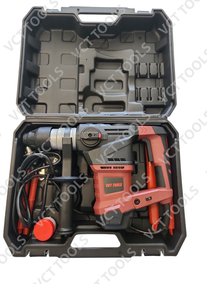 VCT 1.5" SDS Plus Electric Rotary Hammer Drill Demolition Speed W/Case ...