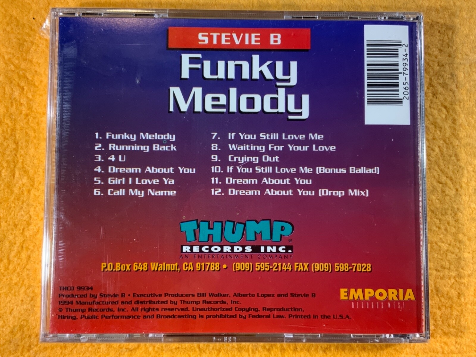 Funky Melody by Stevie B (CD, Nov-1997, Thump Records) for sale online ...