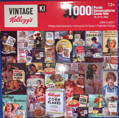 Karmin Vintage Kellogg's Corn Flakes Cereal 1000 PC Jigsaw Puzzle 20 X ...