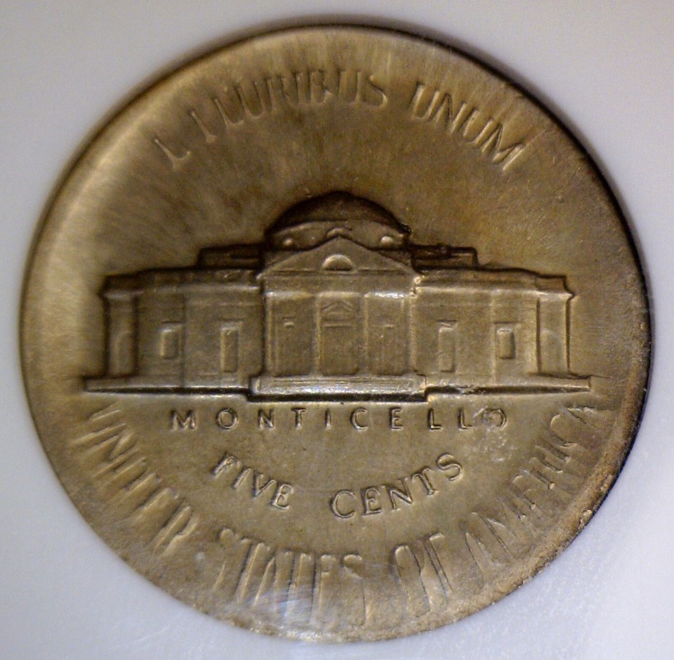 1964 ERROR NGC MS63 Broad Struck Jefferson Nickel NICE Broad Strike CH ...