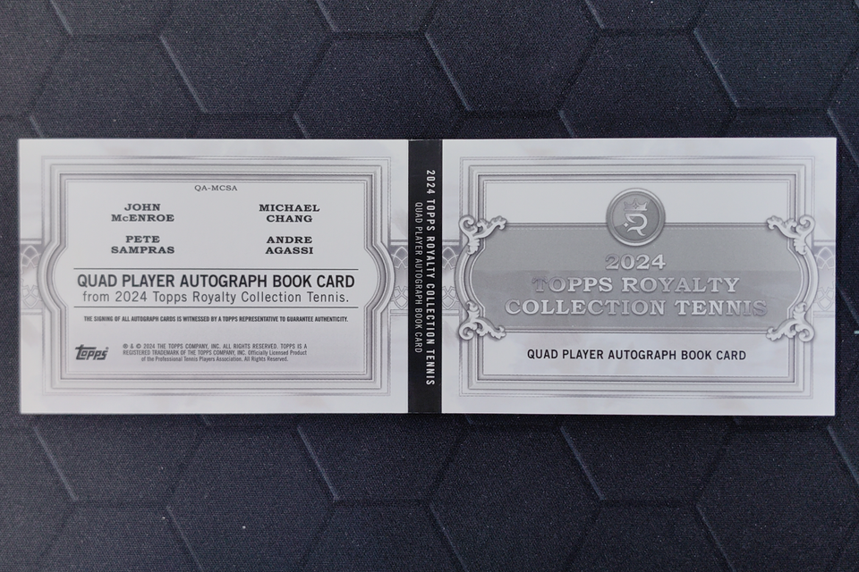 2024 Topps Royalty Agassi Sampras McEnroe Chang Quad Player Auto ...