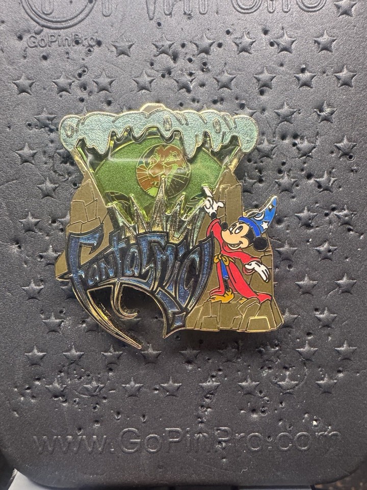 Disney Fantasmic Sorcerer Mickey Mouse Pin Spinner Villains Chernabog ...